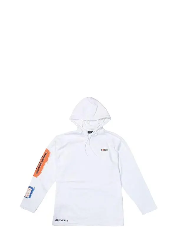 CONVERSE X Rokit Hooded Long Sleeve T-shirt - White
