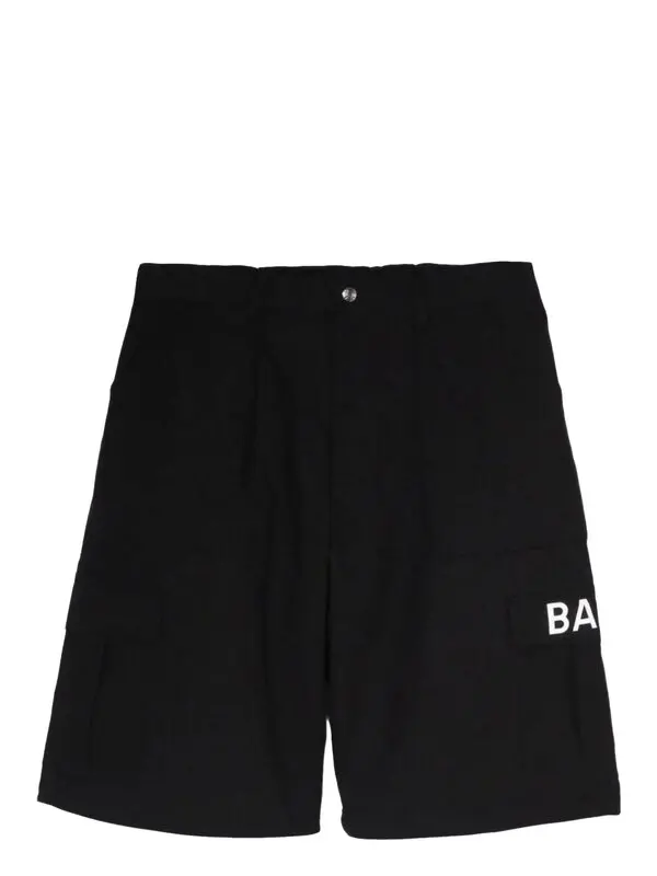 A BATHING APE Wide Fit Cargo Shorts - Black