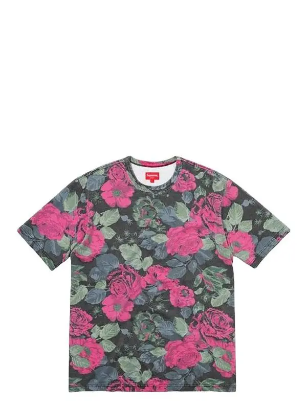 Supreme Ss18 Flowers Tee Short Sleeve - Black