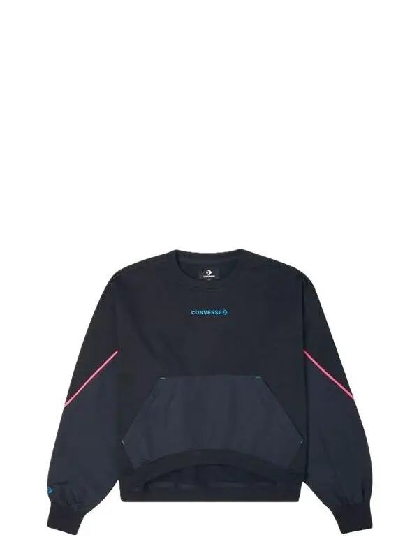 CONVERSE Color Blocked Crewneck Pullover - Black