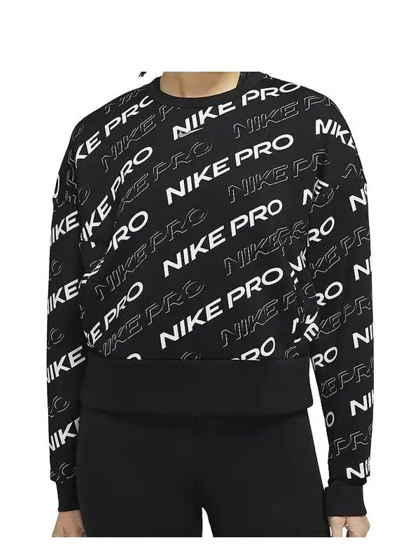 Nike Pro Dri-fit Crewneck Sweatshirt - Black/white/multi-color