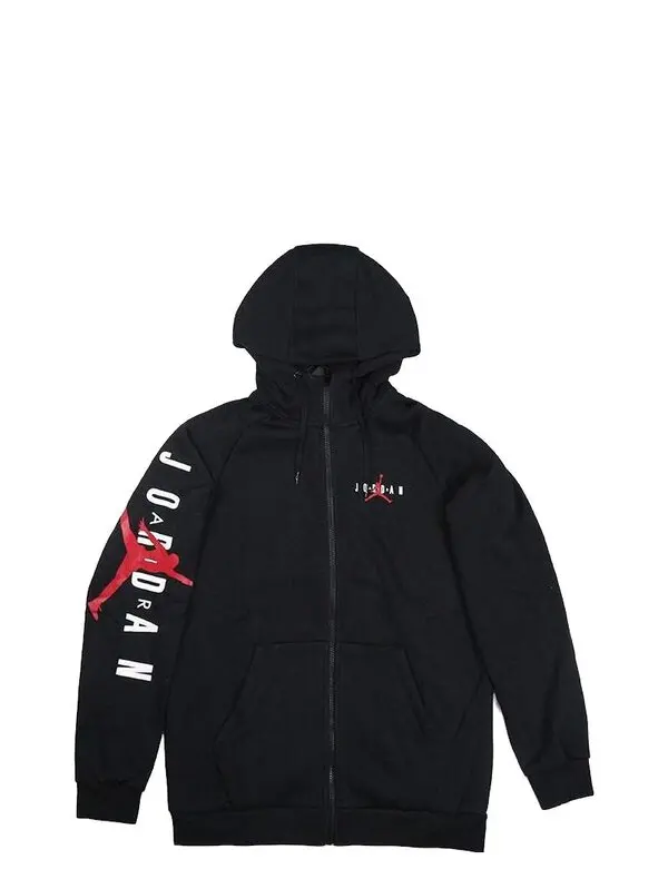 JORDAN Air Hooded Fleece Casual Jacket - Black