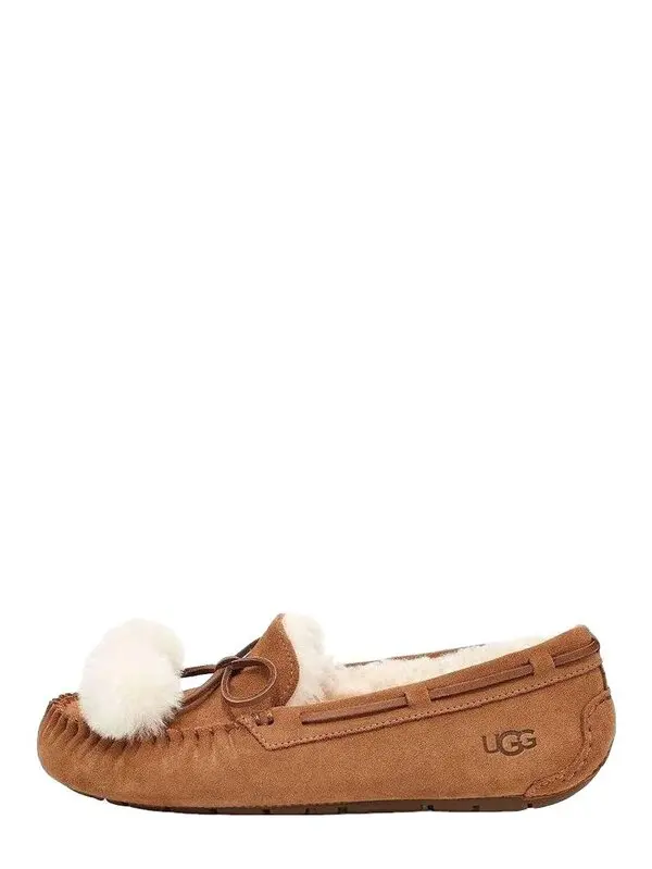 UGG Dakota Bow Pom Slipper - Chestnut