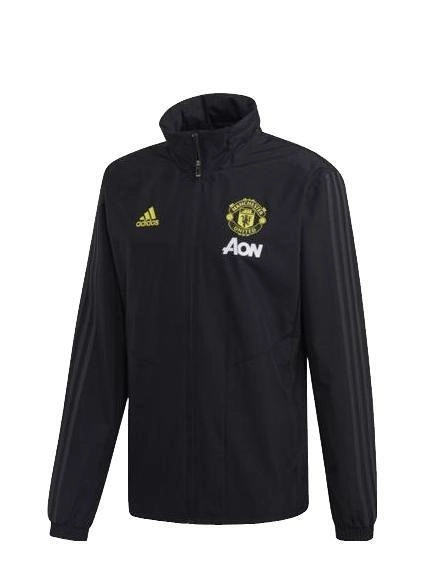 Adidas Manchester United Woven Stand Collar Jacket - Black