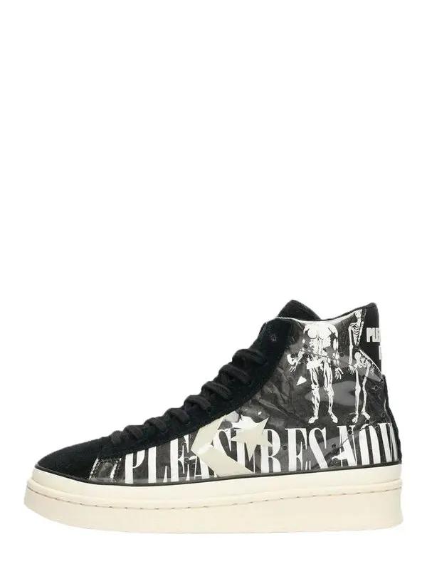CONVERSE Pleasures X Pro Leather "pleasures Now" High Top Sneakers - Black