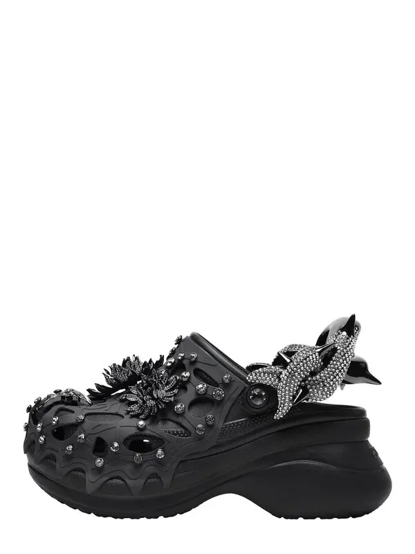 CROCS X Swarovski Embellished Clogs - Black