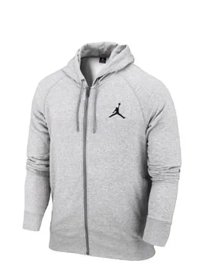 JORDAN Air Fleece Lined Hooded Jacket - Grey