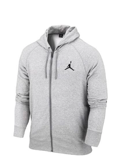 JORDAN Air Fleece Lined Hooded Jacket - Grey