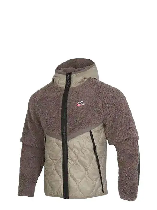 Nike Hooded Fleece Jacket - Camel