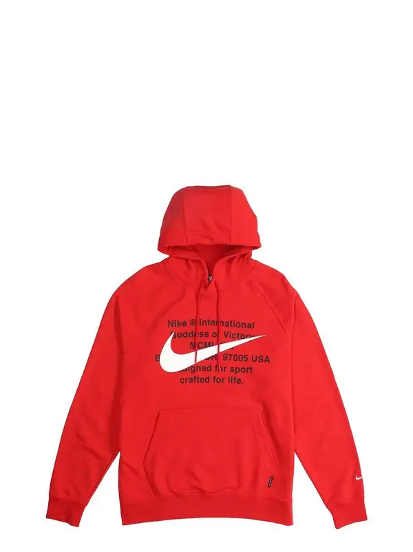 Nike Swoosh Large Printing Pullover - Red