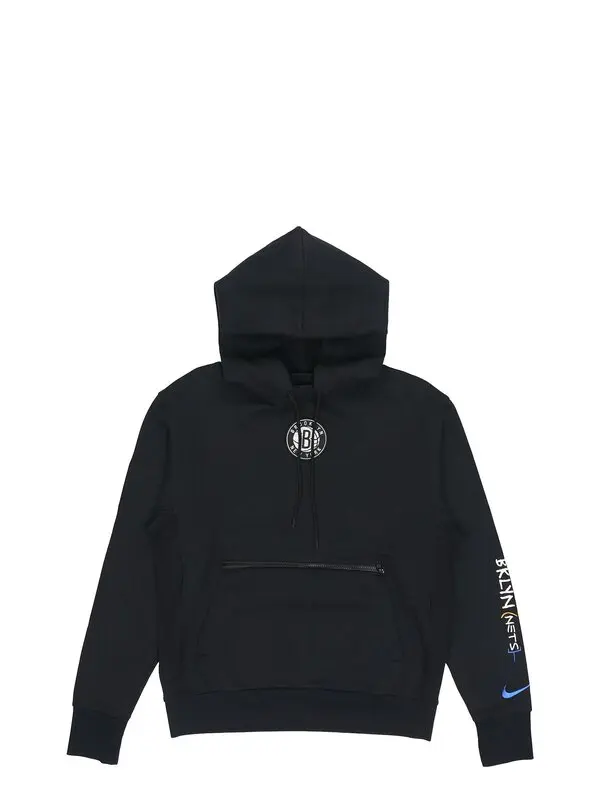 Nike Nba Brooklyn Nets Embroidered Hoodie - Black
