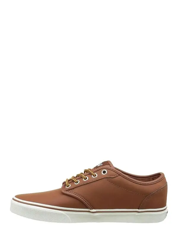 VANS Atwood Leather Lace Up Sneakers - Brown