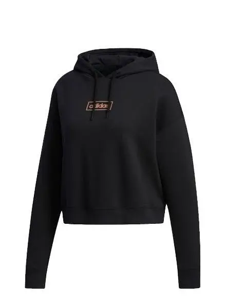 Adidas Neo C+ Fleece Hooded Sports Pullover - Black