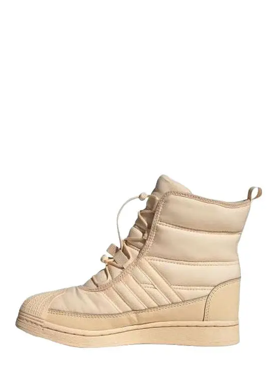 Adidas Superstar Boot J 'sand Strata' High Top Sneakers - Sand Strata/sand Strata/cloud White