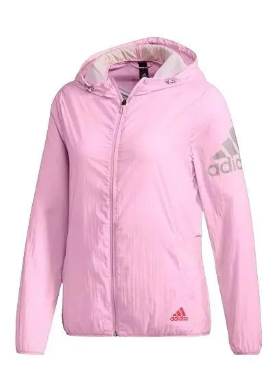 Adidas Zip-up Hooded Track Jacket - Pink