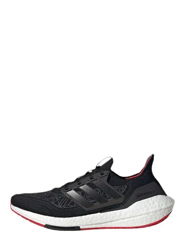 Adidas Ultraboost 21 Athletic Sneakers - Black/red
