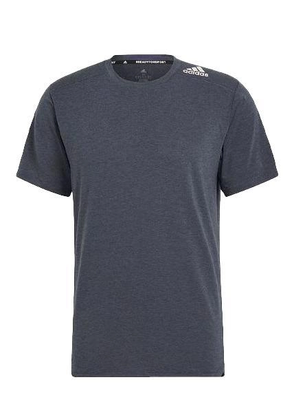 Adidas Solid Color Athleisure Casual Sports Round Neck Short Sleeve Gray T-shirt - Grey