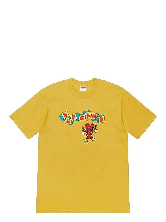 Supreme Ss19 Dynamite Tee Printing Short Sleeve - Yellow