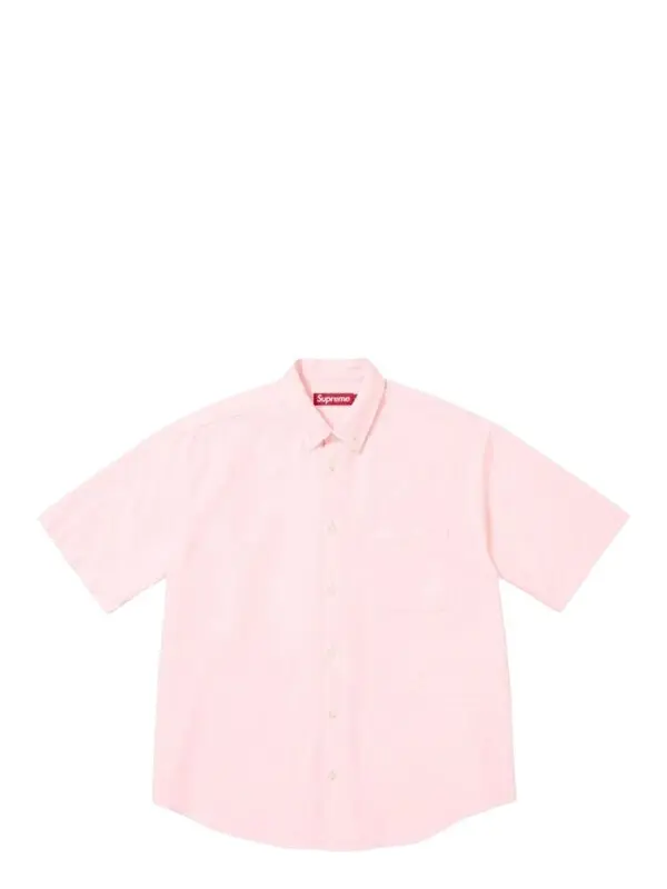 Supreme Ss26 Loose Fit Oxford S/s Shirt - Pink