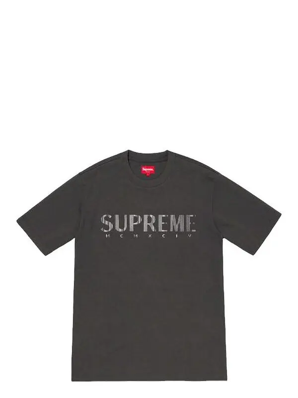 Supreme Ss19 Gradient Logo Tee Dustyblack Logo Tee - Grayblack