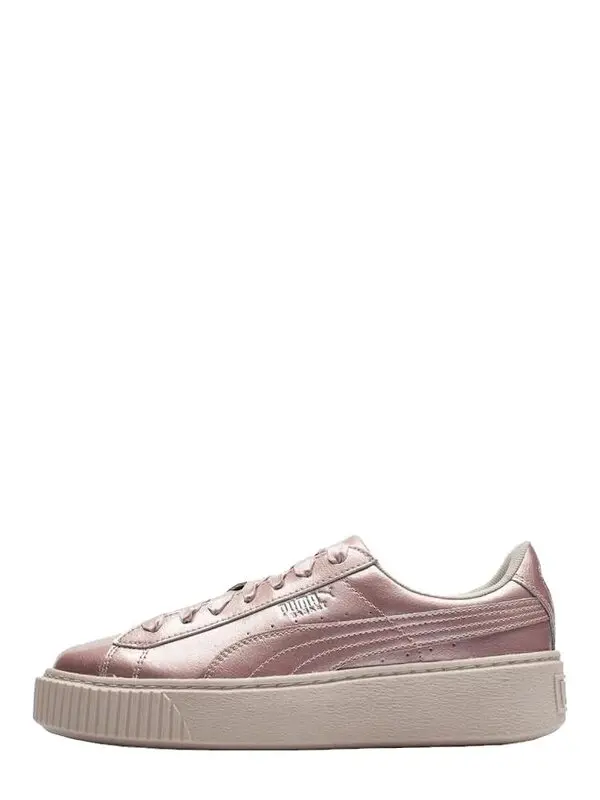 PUMA Basket Platform Metal Sneakers - Pink