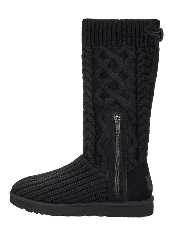 UGG Classic Cardigan Cabled Knit Boot - Black