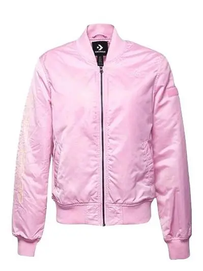 CONVERSE Stand Collar Bomber Jacket - Tan