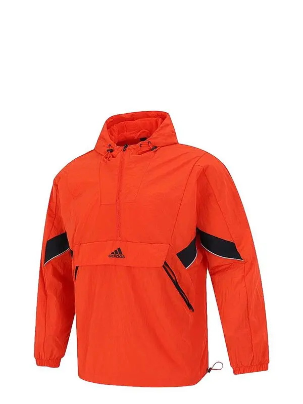 Adidas Athleisure Woven Hooded Jacket - Red
