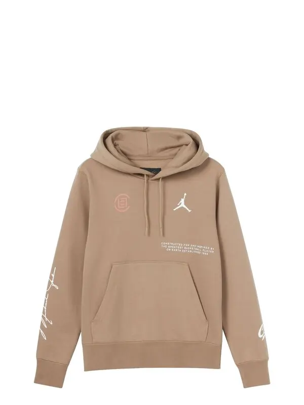 JORDAN X Clot Crossover Logo Pullover Hoodie - Brown