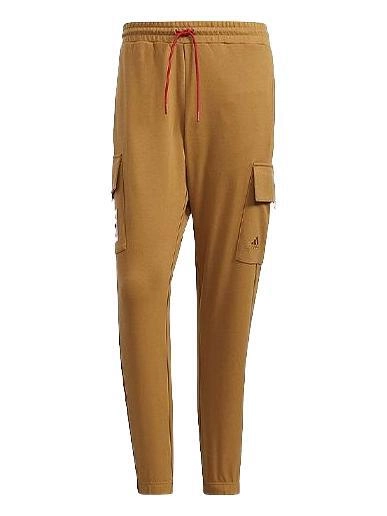 Adidas Casual Mid Waist Solid Color Sports Pants/trousers/joggers Khaki - Default Color