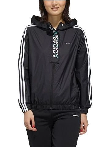 Adidas Neo Alphabet Flowers Logo Hooded Track Jacket - Black
