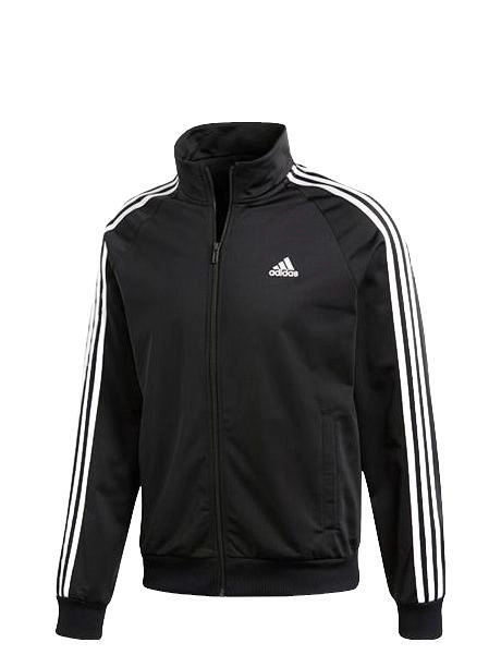 Adidas Logo Printing Side Stripe Stand Collar Sports Jacket - Black