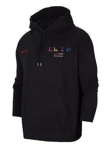JORDAN Why Not" Fleece Pullover Hoodie - Black