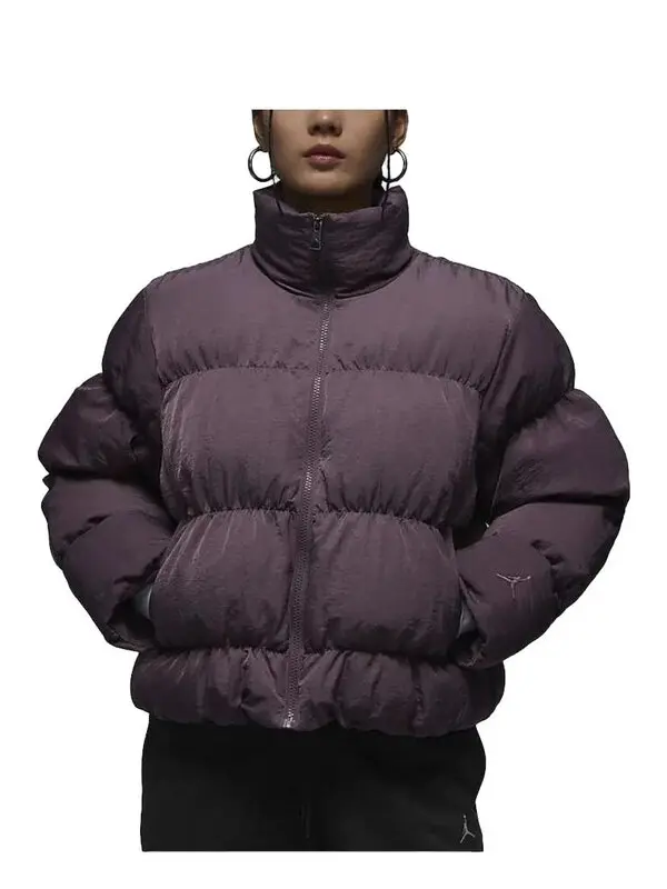 JORDAN Air Cropped Puffer Jacket - Purple