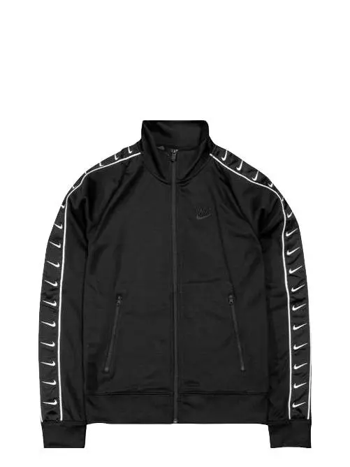 Nike Logo Stand Collar Zip-up Track Jacket - Black