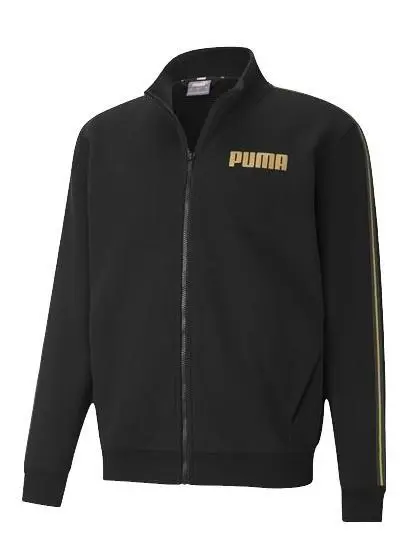 PUMA Metallic Logo Stand Collar Track Jacket - Black