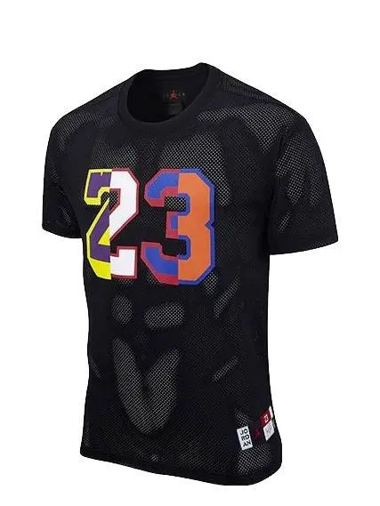 JORDAN Short Sleeve Mesh T-shirt - Black