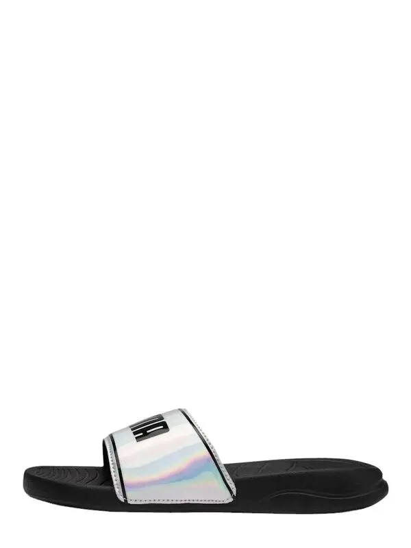 PUMA Popcat 20 Iridescent Slides - Black/silver