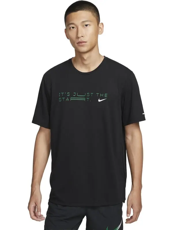 Nike Dri-fit Rise 365 T-shirt 'kipchoge - Black/stadium Green
