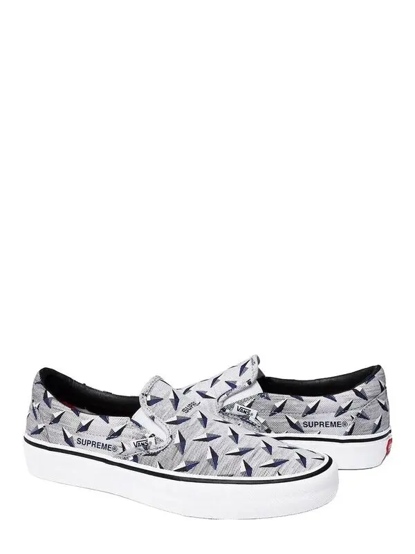 VANS Supreme X Classic Slip-on Pro 'diamond Plate - White