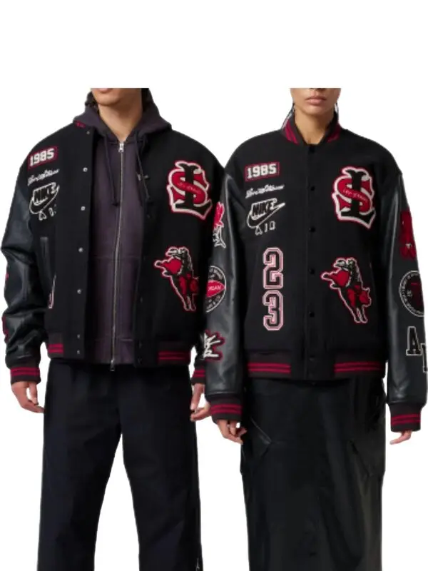 JORDAN X Levi's Varsity Jacket - Black/gym Red