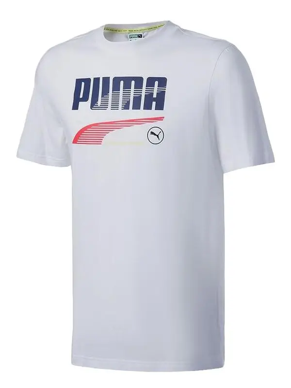 PUMA Team Graphic Tee 'white - White/red
