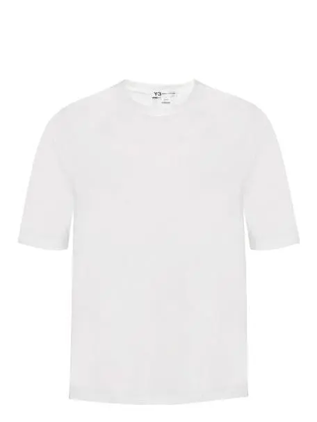 Adidas Y-3 Stripe Alphabet Short Sleeve T-shirt - White