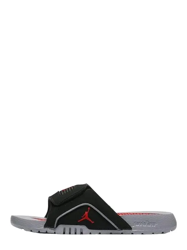 JORDAN 4 Retro Slide - Black/grey/red