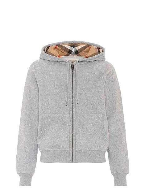 Burberry Zip-up Hooded Casual Jacket - Grey