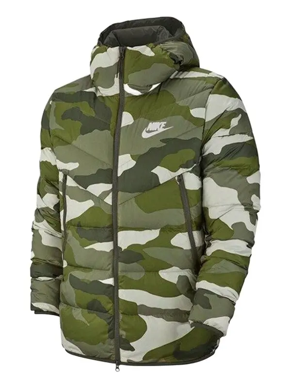 Nike Down Hooded Jacket Print - Camouflage