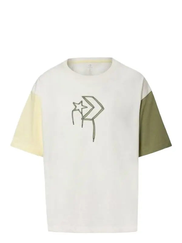 CONVERSE Logo Print T-shirt - White/green