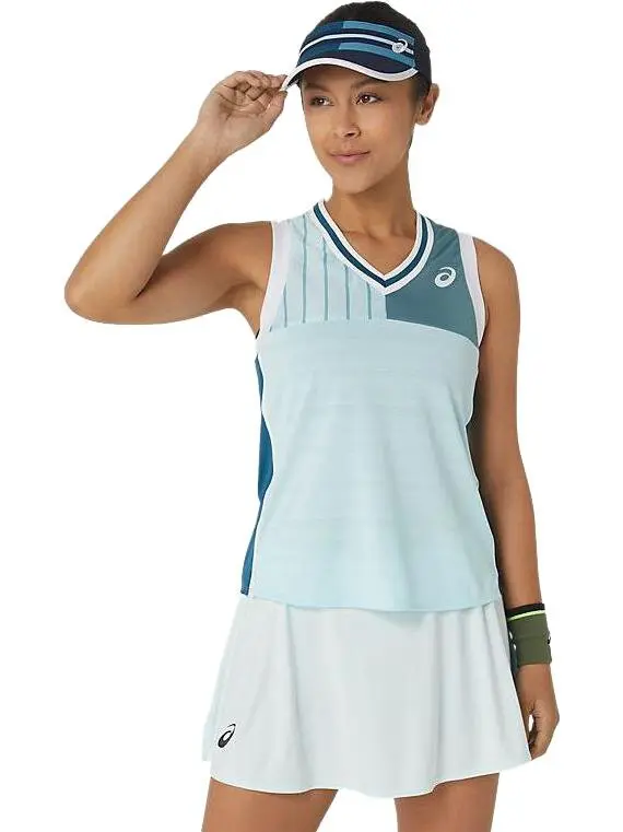 Asics Match Tank Top - Teal/white