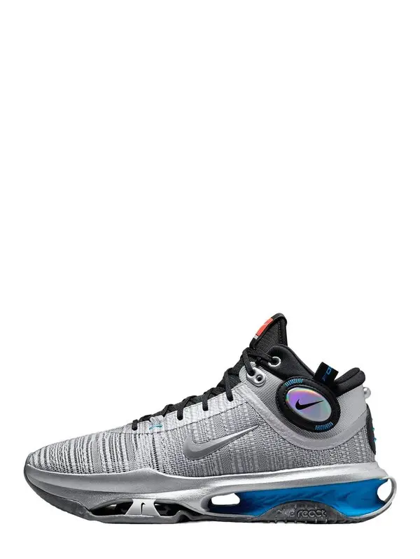Nike Zoom Gt Jump 2 "all-star Foamposite Max" High Top Sneakers - Metallic Silver/metallic Silver-light Photo Blue-black