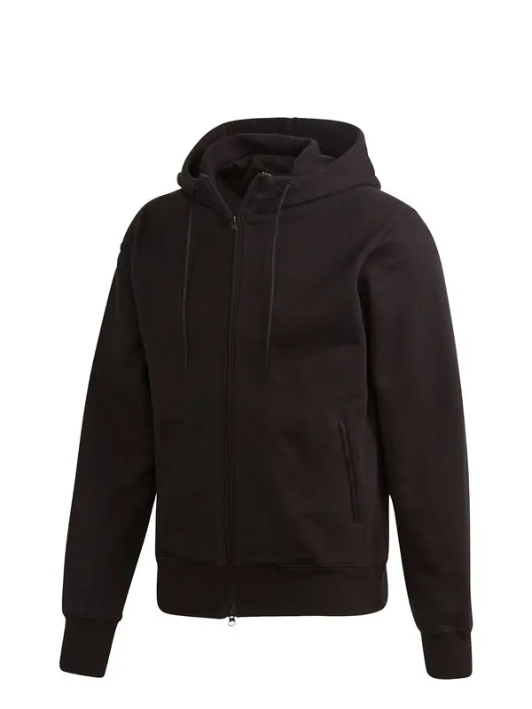 Adidas Y-3 Zipper Logo Classic Hoodie - Black